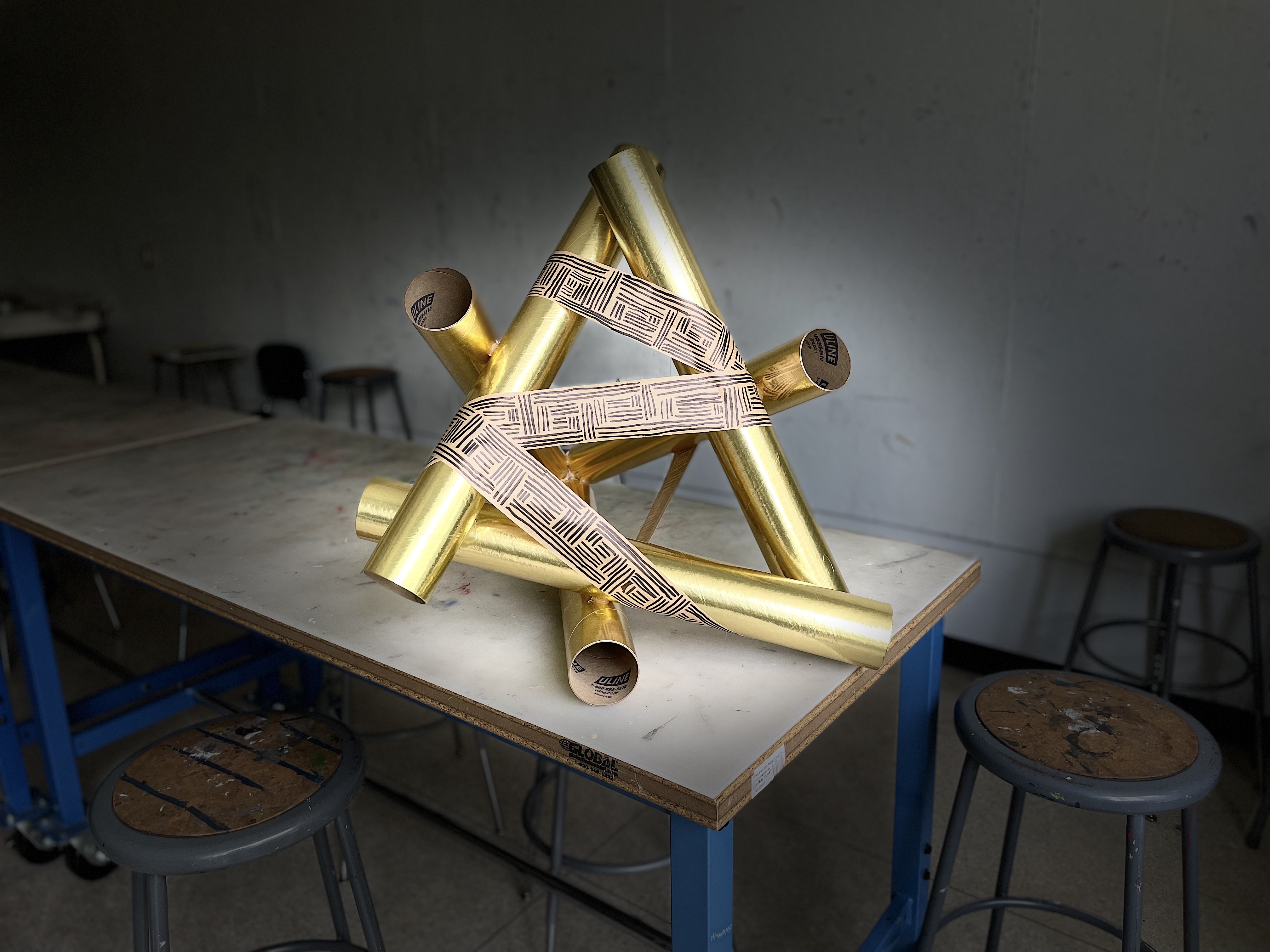 Cardboard 3D Sculpture – drawing into space